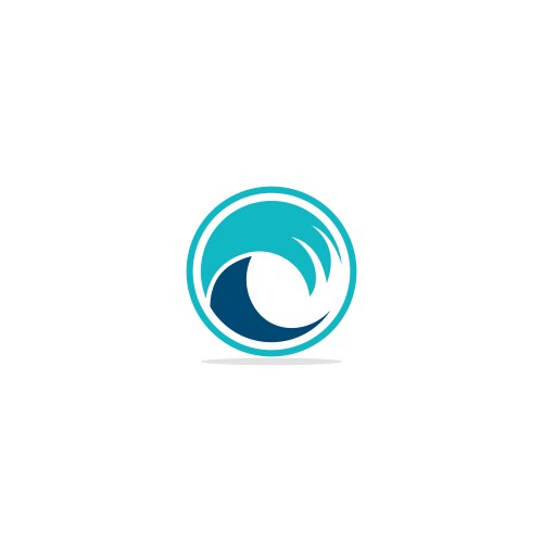 Circle wave logo symbol icon design Royalty Free Vector