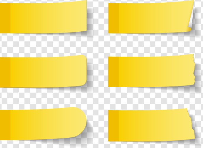 Yellow sticker with paper clip attached Royalty Free Vector