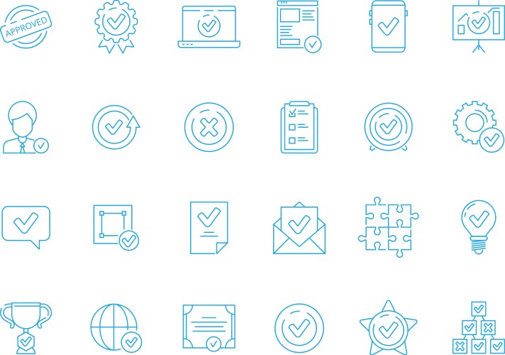 Customer solid icon set Royalty Free Vector Image