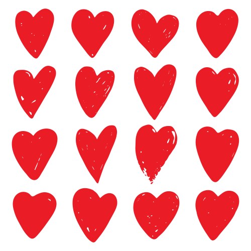 Happy valentine s day hand drawn brush pen Vector Image