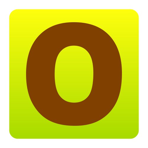 Letter o sign design template element Royalty Free Vector