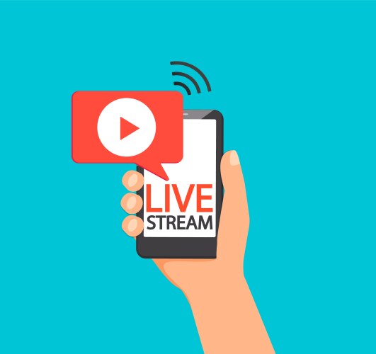 Live stream symbol icon Royalty Free Vector Image