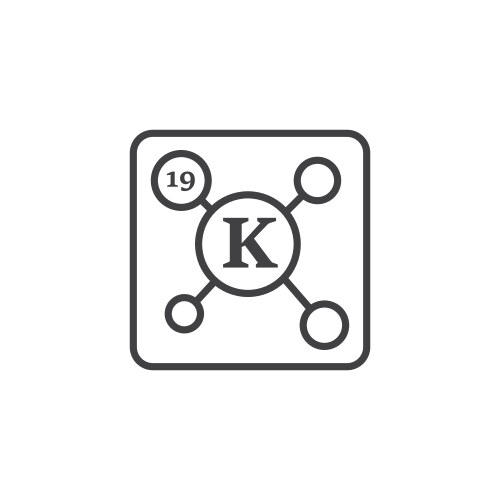 Potassium icon set on white background Royalty Free Vector