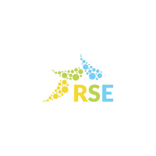Rse letter logo design on white background Vector Image