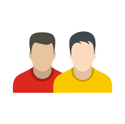 Two arms stretching towards each other icon Vector Image