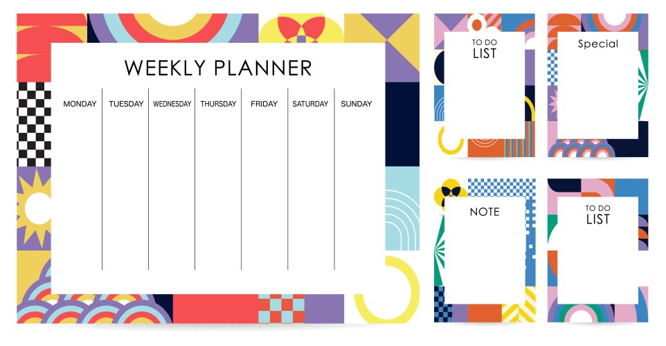 Weekly Planner Vector Images (over 7,800)