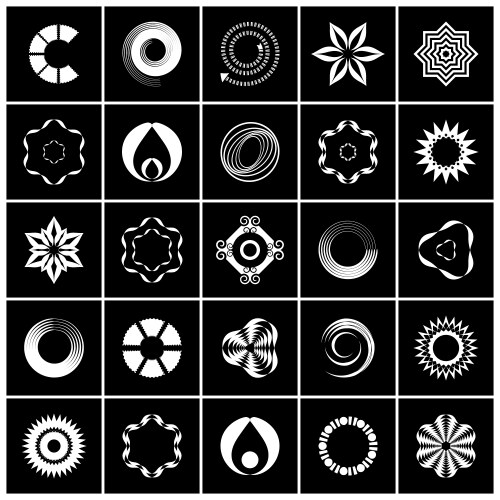 Design elements set Royalty Free Vector Image - VectorStock