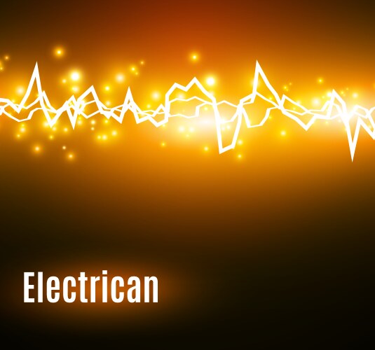 Electric discharge effect blue electrical glowing Vector Image