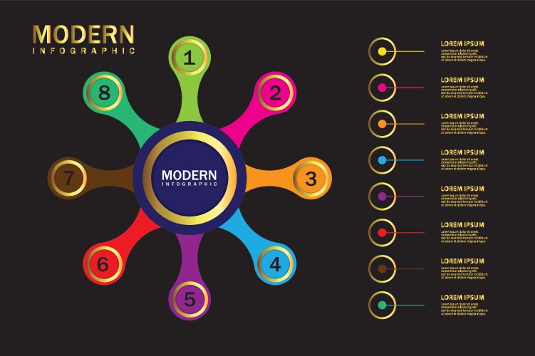 Modern infographic for diagram Royalty Free Vector Image