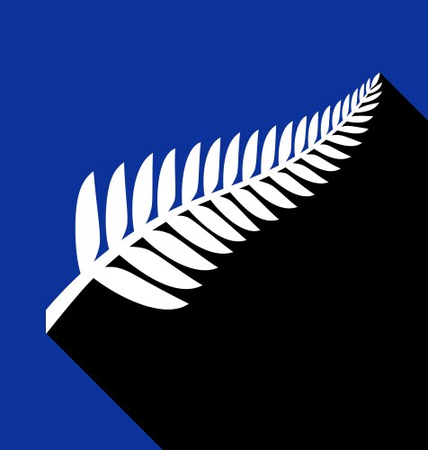 Made in new zealand silver fern logo icon Vector Image