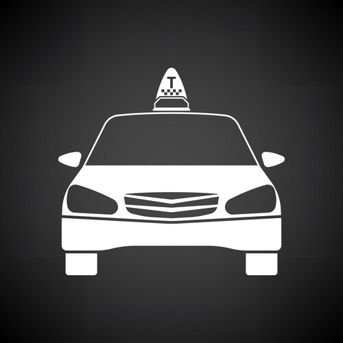 Taxi icon front view Royalty Free Vector Image