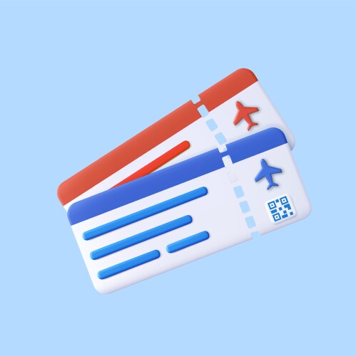 3d air plane ticket Royalty Free Vector Image - VectorStock