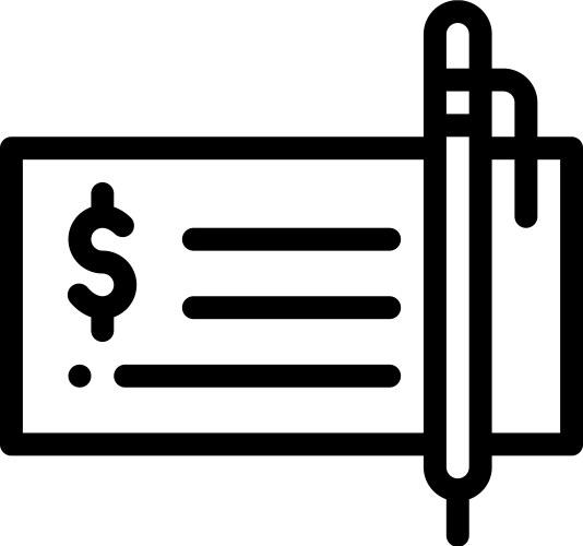 Check list icon thin linear style design isolated Vector Image