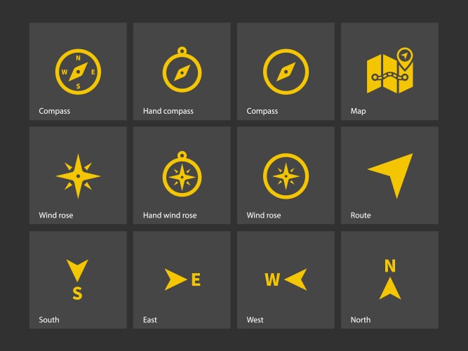 Hand compass icon Royalty Free Vector Image - VectorStock