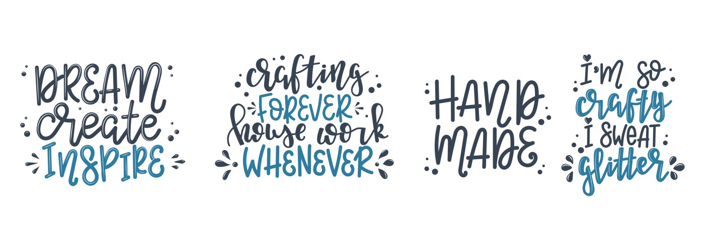 Craft motivational quote hand drawn typography Vector Image