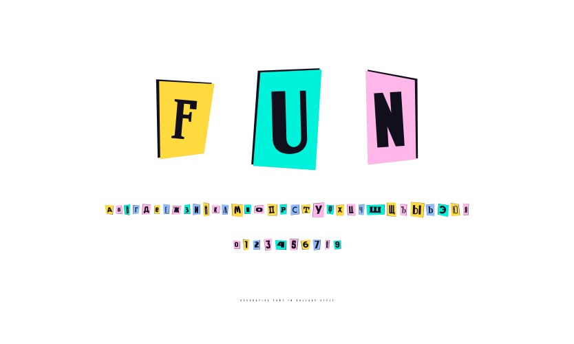 Kids style font design playful alphabet letters Vector Image