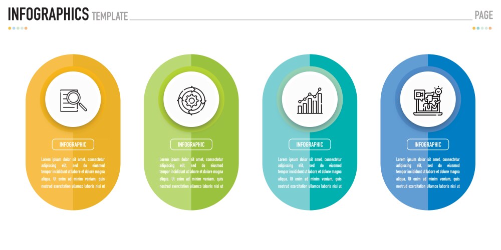 Rectangular isometric infographic for business Vector Image