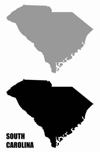 South carolina state outline Vector Images & Graphics for Commercial ...