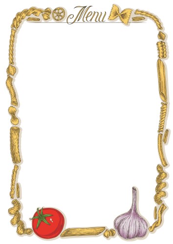 Italian Menu Border Page Italy Themed A4 Page Borders (SB9406)