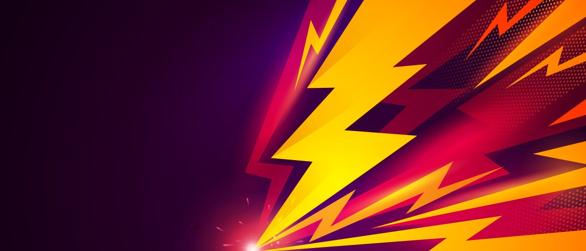 Abstract colorful power lightning background Vector Image
