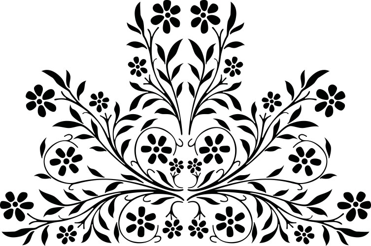 Seamless lace vertical long pattern set black Vector Image
