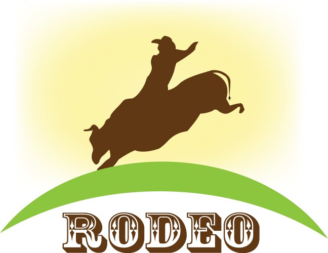 Rodeo show monochrome set stickers Royalty Free Vector Image