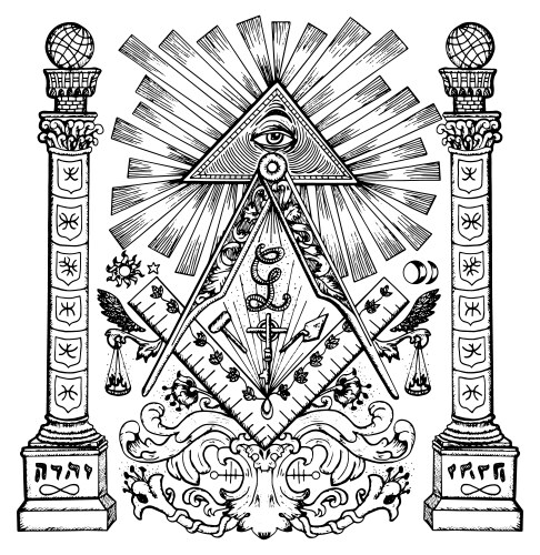 Occult mystic spiritual esoteric symbols Vector Image