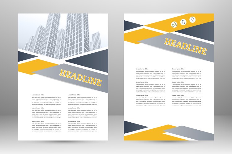 Brochure 3 fold flyer design a4 template Vector Image