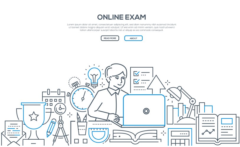 Online Exam Banner Vector Images (over 1,900)