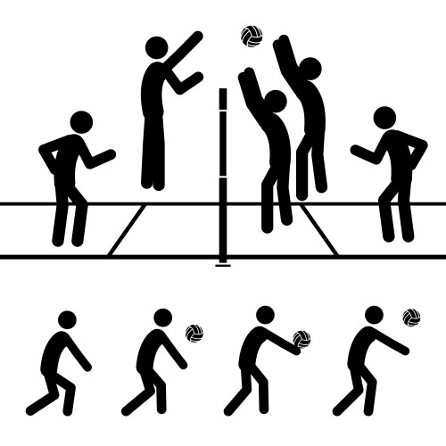 A set of stick figures Royalty Free Vector Image