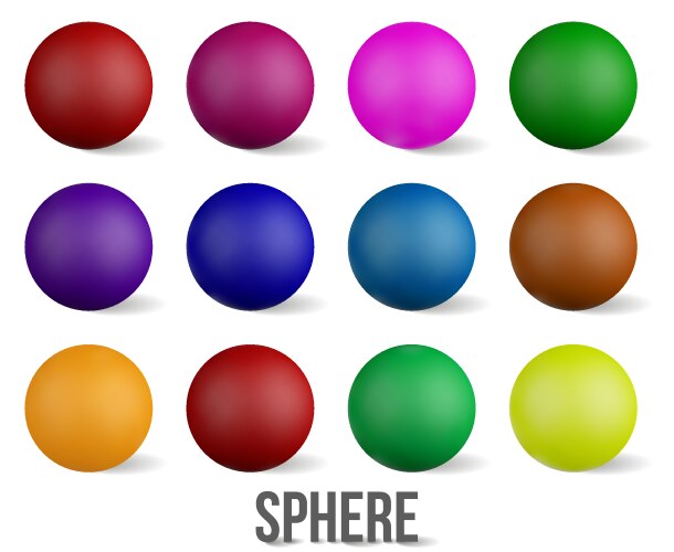 Collection of colorful glossy spheres Royalty Free Vector
