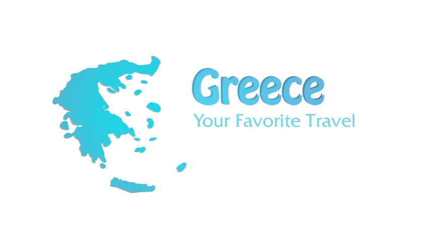 Detailed map of greece and capital city athens Vector Image