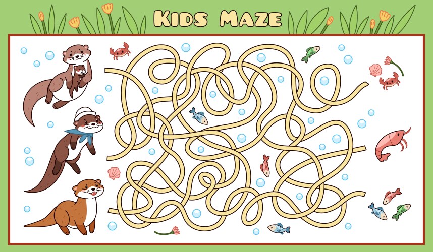 Sea Animals Maze Vector Images (over 290)