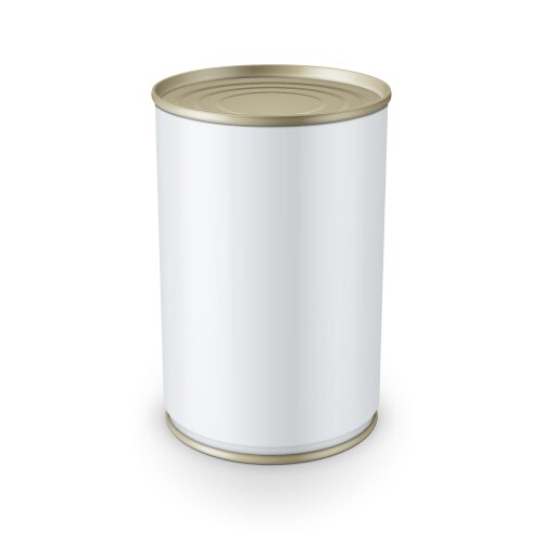 Metal tin can Royalty Free Vector Image - VectorStock