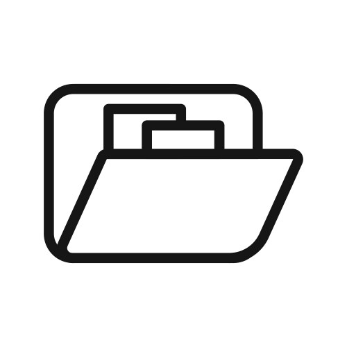 Archive folders icon linear logo mark in black Vector Image