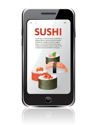 Sushi types Royalty Free Vector Image - VectorStock