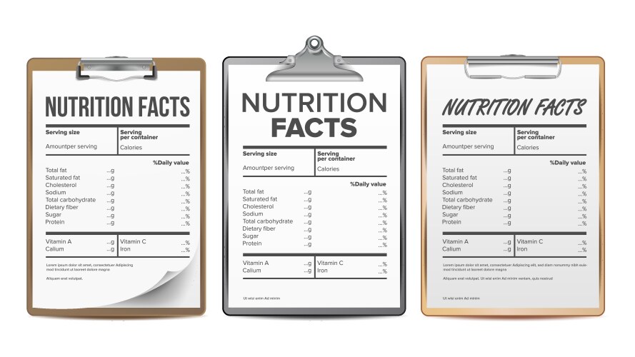 Nutrition facts template Vector Images & Graphics for Commercial Use ...