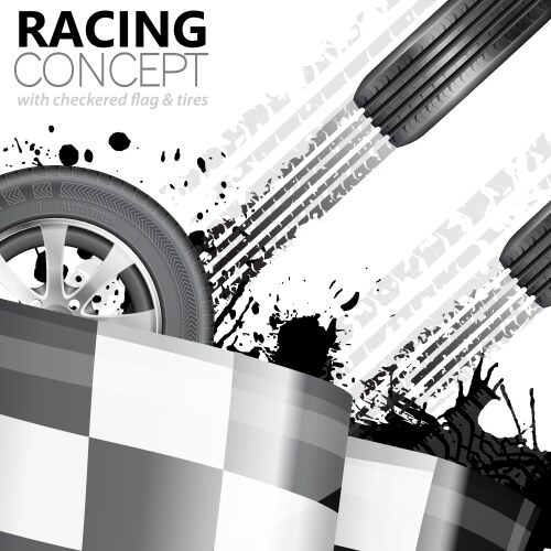 Racing symbols on shield Royalty Free Vector Image