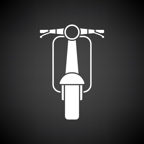 Scooter icon front view Royalty Free Vector Image