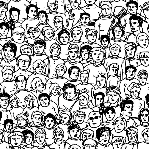 Crowd people on stadium sketch Royalty Free Vector Image
