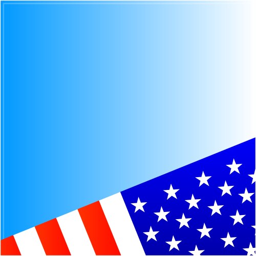 American flag symbols background frame border Vector Image