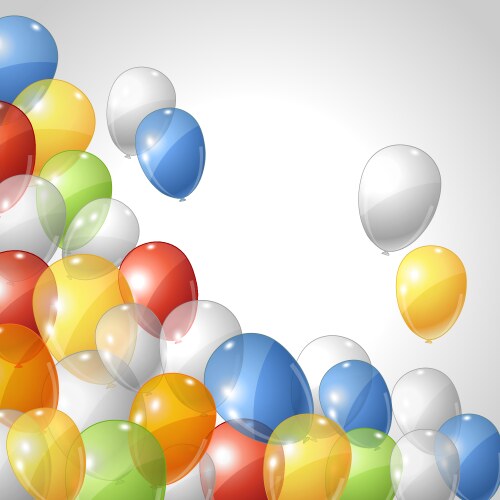 Color balloon background flying colorful balloons Vector Image