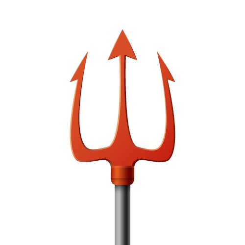 Neptune Red Trident Royalty Free Vector Image Vectorstock Neptune