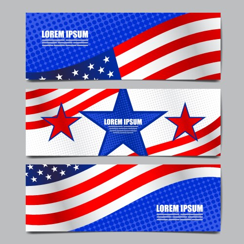 American Flag Waving Banner Vector Images (over 10,000)