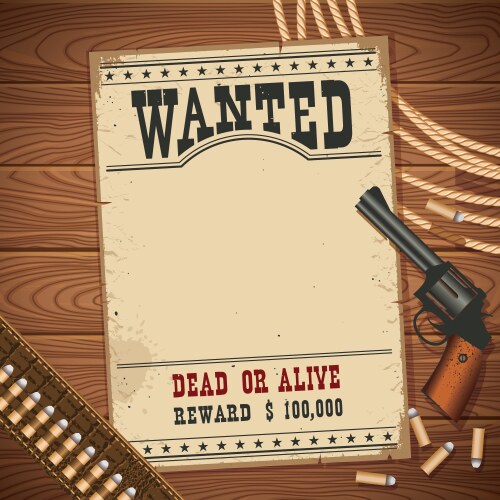 Wanted Poster Vector Images (over 5,600)