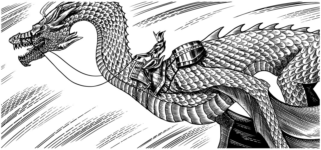 Dragon Drawing Outline Vector Images (over 5,500)