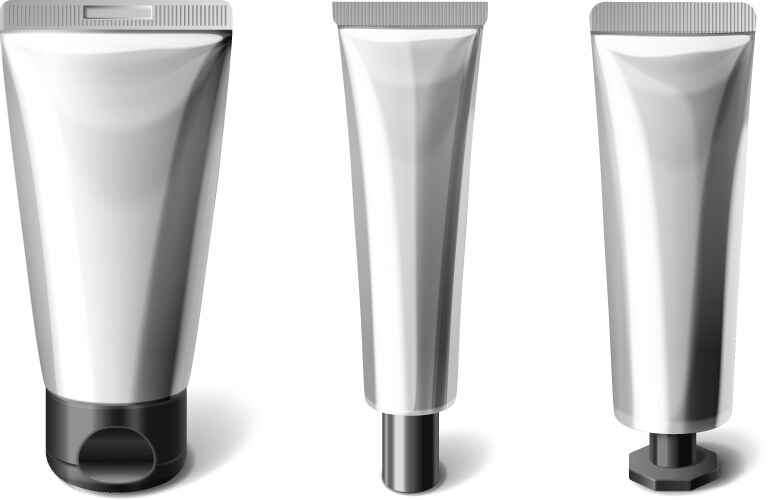 White cosmetic tube mockup cream package Vector Image