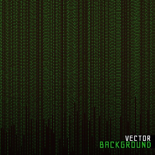 Matrix digital binary code background hacking Vector Image