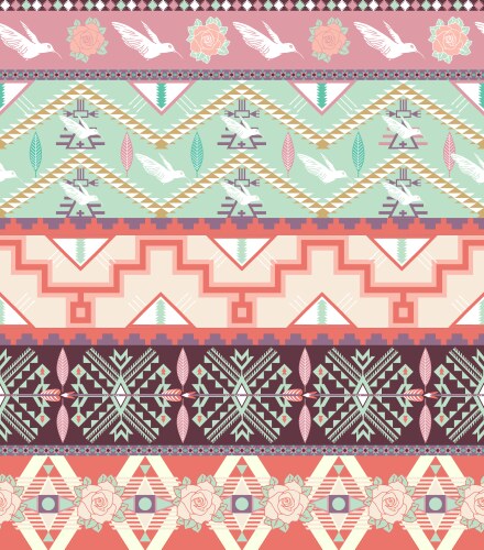 Aztec colorful geometric seamless pattern Vector Image
