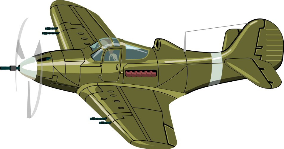 Cartoon retro airplane Royalty Free Vector Image